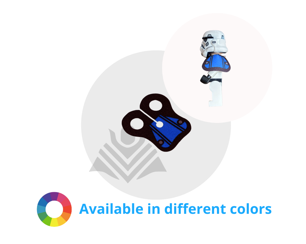 Pauldron (Rounded corners) Printed - www.Minifig-Capes.com